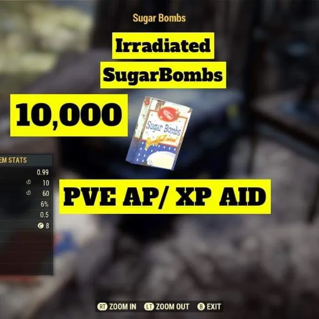 Sugar Bombs - Fallout 76 Game Items - Gameflip