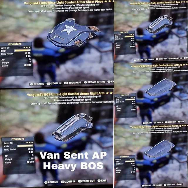 Van Sent AP BOS - Fallout 76 Game Items - Gameflip