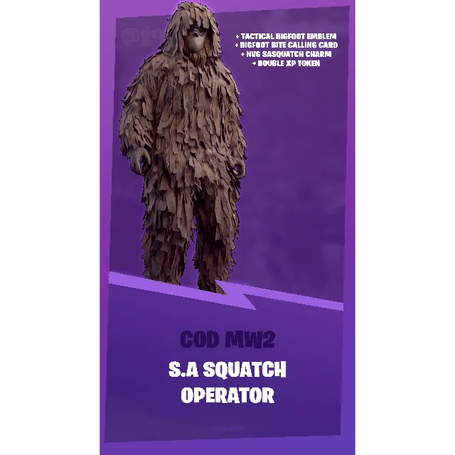 COD MW2 Ghillie Suit - S.A Sasquatch Operator - Call Of Duty Modern ...