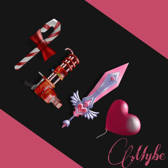 Mm2: Candy Set & Heart Set - Roblox Spiel Artikel - Gameflip