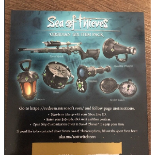 Sea of Thieves Obsidian Six Item Pack DLC CODE OBSIDIAN DRUM EYE OF ...