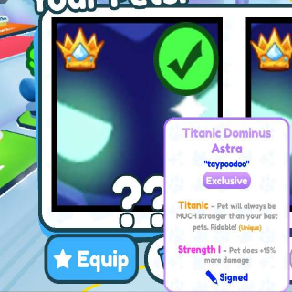 Pet | Titanic Dominus Astra - Game Items - Gameflip