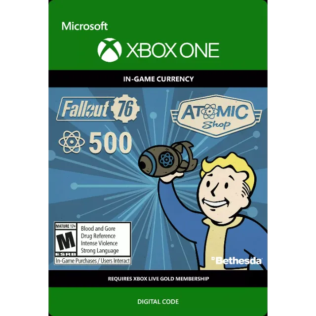 Fallout 76 500 Atoms (Xbox One) $4.99 - Xbox Gift Card Gift Card - Gameflip