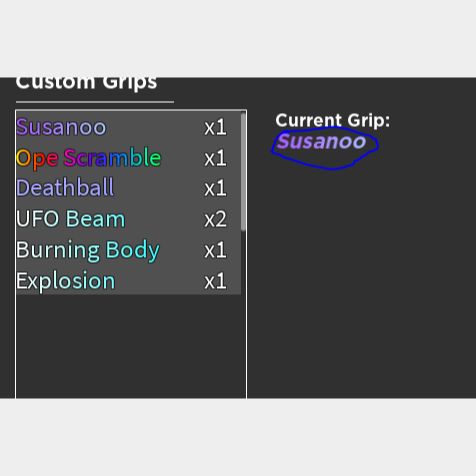 | GPO | Mythic Susanno Grip (0.33%) - Game Items - Gameflip