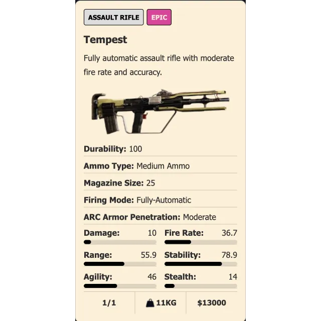 tempest blueprint - ARC Raiders Game Item - Gameflip