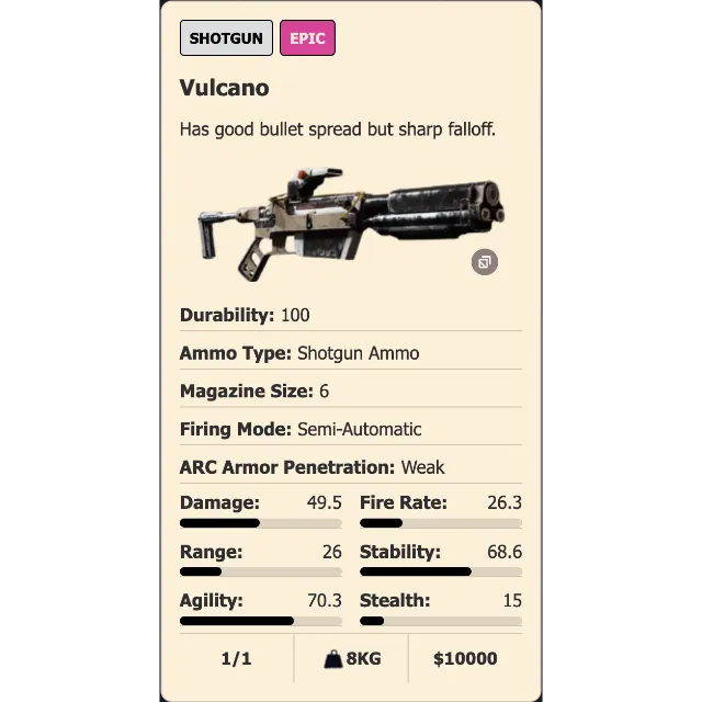 vulcano blueprint - ARC Raiders Game Item - Gameflip