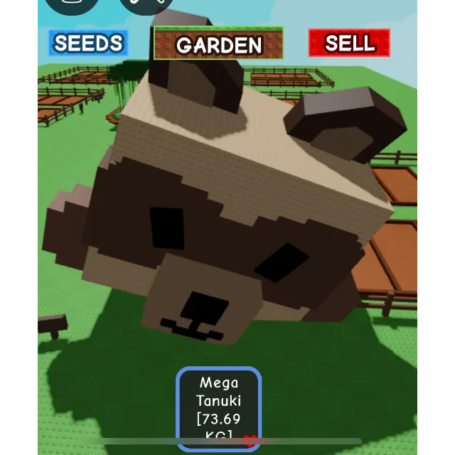 Mega Titan Tanuki (73,69 Kg, Age 83) Grow a Garden - Grow a Garden Game ...