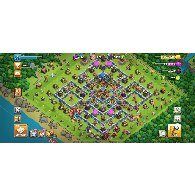TH12 🏰 Xp 173⚡️Epic Equipment Frozen Arrow ⚡️[61-65-32-35] Gems 293⚡️ ...