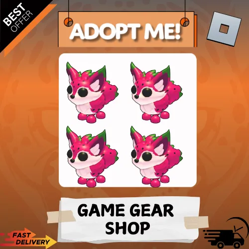 Dragonfruit Fox - Adopt Me Game Item - Gameflip