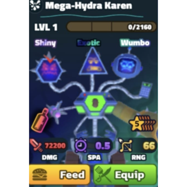 MEGA HYDRA KAREN - 5 STAR SECRET FORMULA SHINY WUMBO - SPONGEBOB TOWER ...
