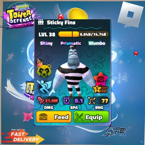 STICKY FINS - 5 STAR NEPTUNE CROWN SHINY WUMBO POWER PATTY | SPONGEBOB ...