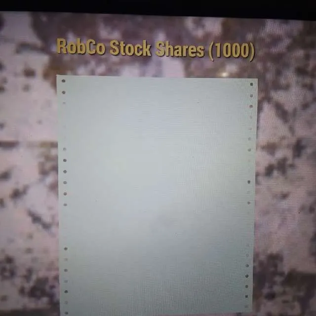 RobCo Stock Share (1000) - Fallout 76 Game Items - Gameflip