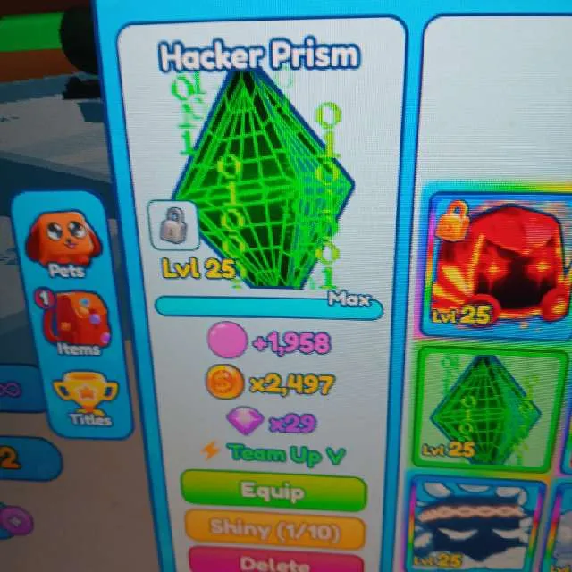 Hacker Prism - Bubble Gum Simulator Game Item - Gameflip