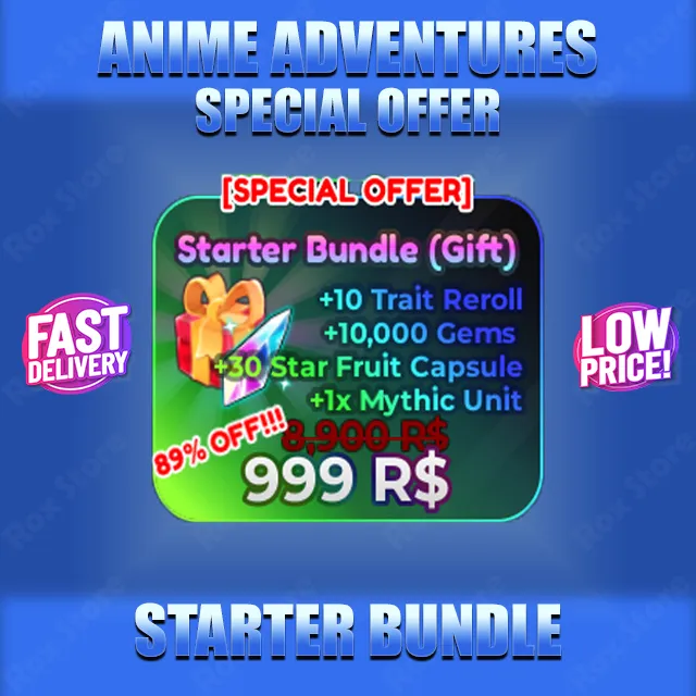 Anime Adventures Starter Bundle - Anime Adventures Game Item - Gameflip