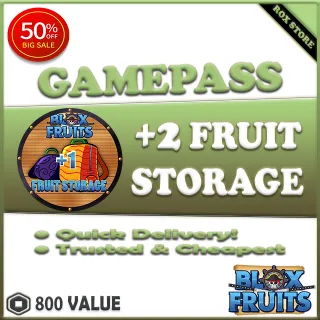 BLOX FRUITS +2 FRUIT STORAGE - Roblox Game Items - Gameflip