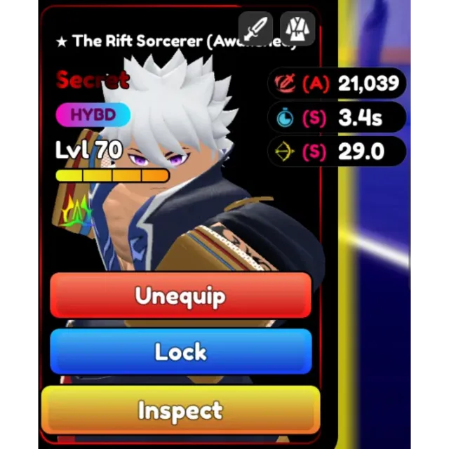 ALMIGHTY GOJO EVOLVED - Anime Defenders Game Items - Gameflip