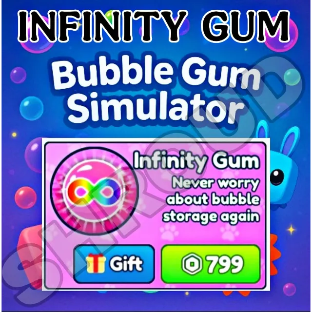 INFINITY GUM - Bubble Gum Simulator Game Item - Gameflip