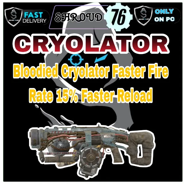 Bloodied Cryolator Faster Fire Rate - Fallout 76 Game Item - Gameflip