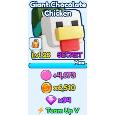 Mythic Giant Chocolate Chicken BGSI - Bubble Gum Simulator Game Item ...
