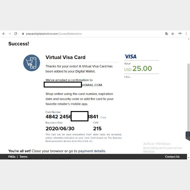 $25 VISA TOKEN - GET A DEBIT CARD WITH YOUR OWN NAME AND ADDRESS WORKS ...