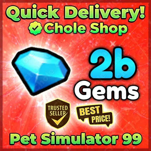 2b Gems - Pet Simulator 99 Game Items - Gameflip