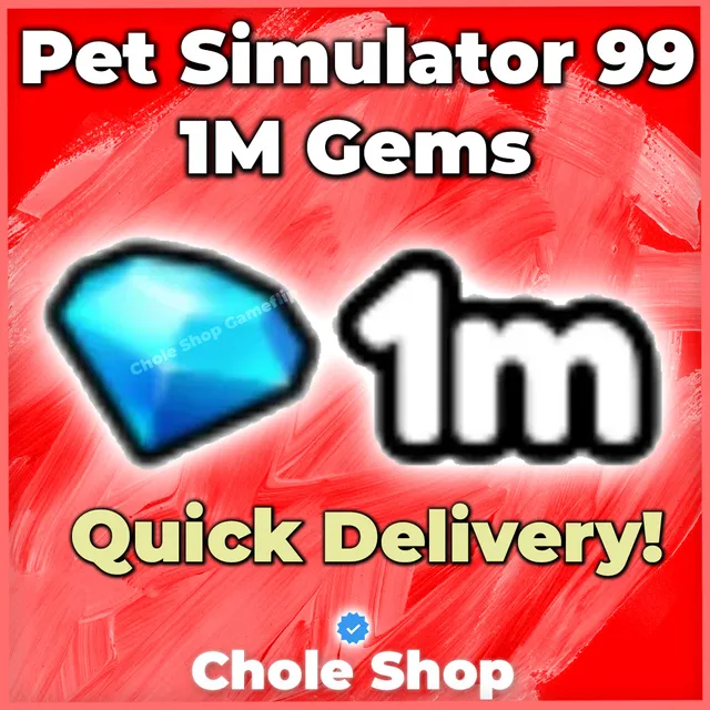Pet Sim 99 1M Gems - Pet Simulator 99 Game Item - Gameflip