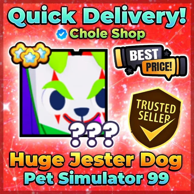 Huge Jester Dog - Roblox Game Items - Gameflip