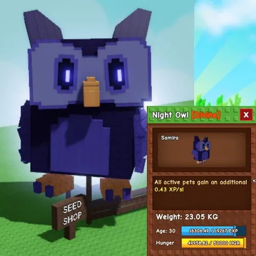 GIANT NIGHT OWL GROW A GARDEN - Game Item - Gameflip