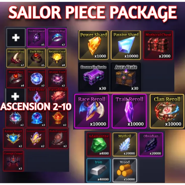 SAILOR PIECE COMPLETE BUNDLE PACK - Roblox Spielgegenstand - Gameflip