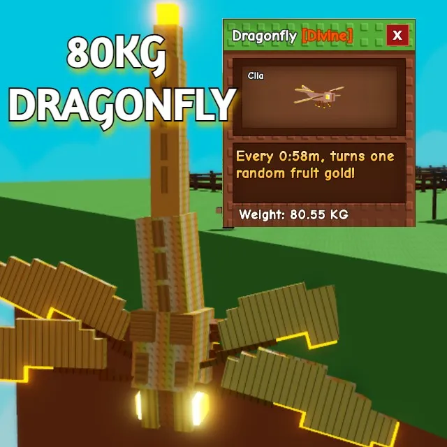 GIANT DRAGONFLY 80KG GROW A GARDEN - Game Item - Gameflip