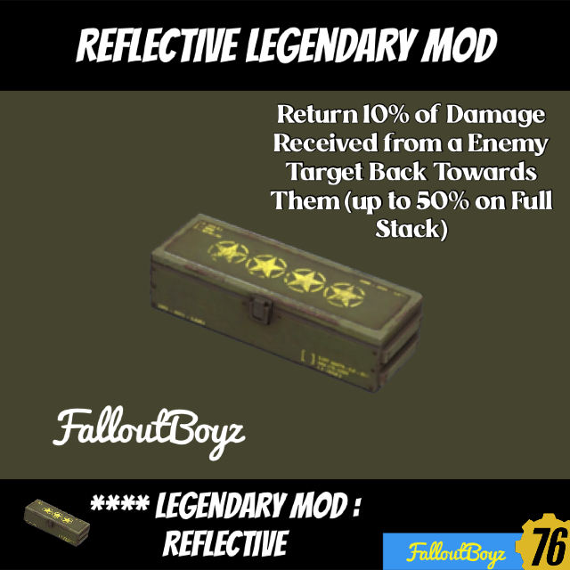 X5 Reflective Legendary Mod 4* - Fallout 76 Game Item - Gameflip