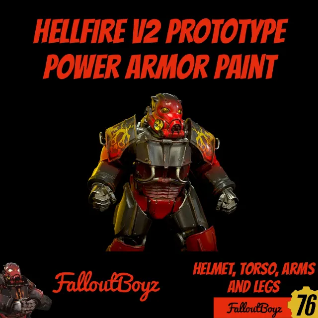 Hellfire V2 Power Armor Paint Set - Fallout 76 Game Items - Gameflip