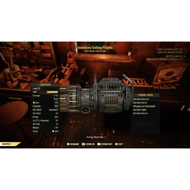 stinging core gatling plasma - Fallout 76 Game Item - Gameflip