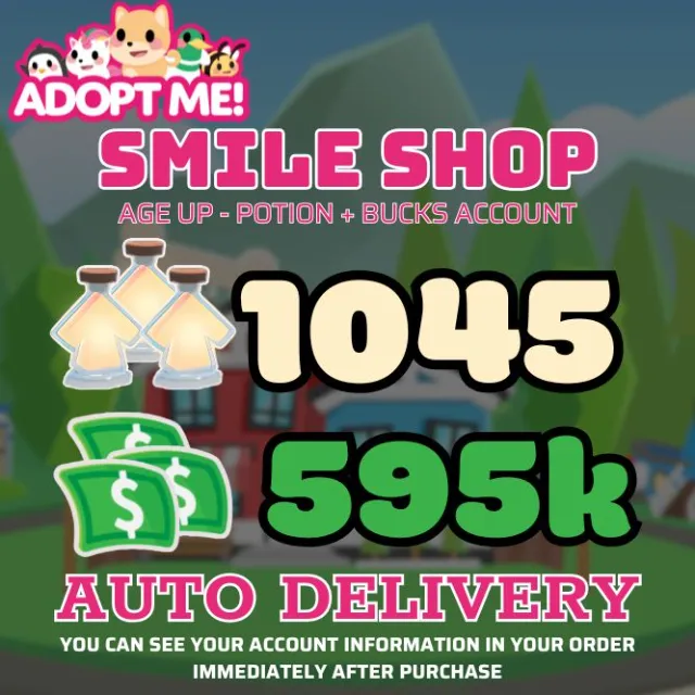 Age Up Potions + Bucks - Adopt Me! Game Account - Gameflip