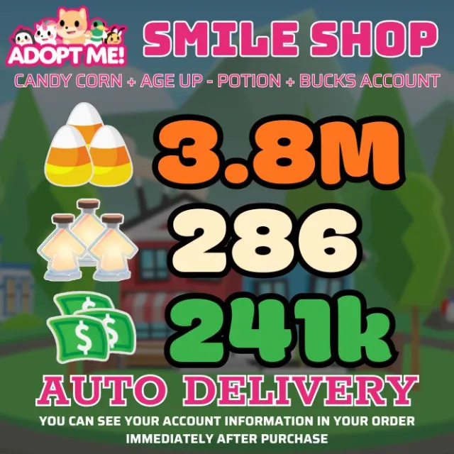 Age Up Potions + Bucks + Candy Corn - Adopt Me! Game Account - Gameflip