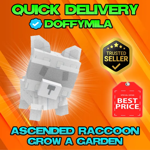 ASCENDED RACCOON GROW A GARDEN - Game Item - Gameflip