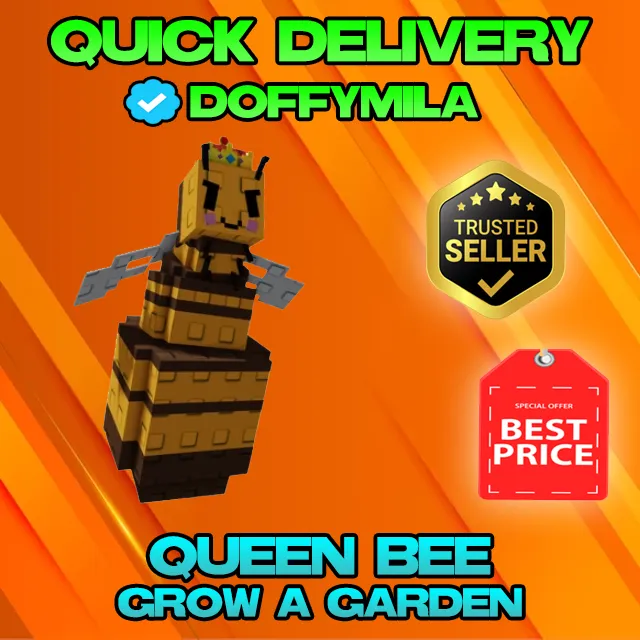 GROW A GARDEN QUEEN BEE - Game Item - Gameflip