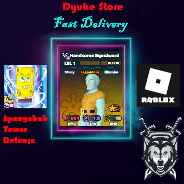 Shiny Wumbo Handsome SquidWard 5 | SpongeBob Tower Defense - Other Game ...