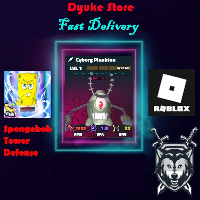 Cyborg Plankton | SpongeBob Tower Defense - Other Game Item - Gameflip