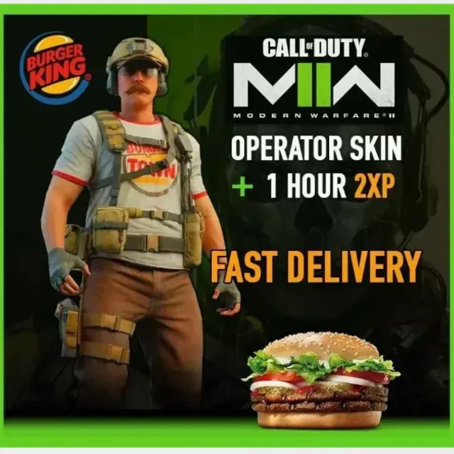 Modern Warfare 2 2022 - Burger King Skin + 1 Hour 2XP EN Global - Other ...