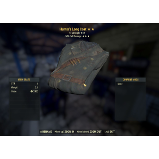 Hunter Long Coat +1 S, -50% FD - Game Items - Gameflip