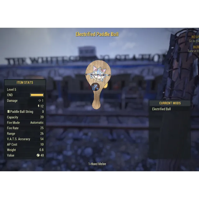 ( PS4 / PS5 ) Electrified Paddle Ball - Fallout 76 Game Item - Gameflip