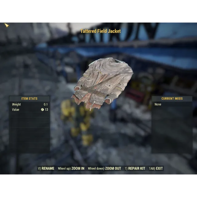 Tattered Field Jacket - Fallout 76 Game Item - Gameflip