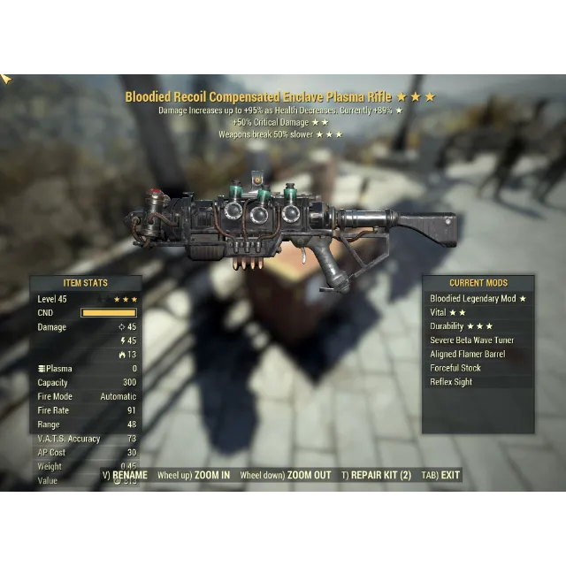 Bloodied Enclave Rifle B,+50%,50% - Fallout 76 Game Items - Gameflip
