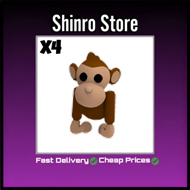 Monkey x4 - Adopt Me Game Item - Gameflip