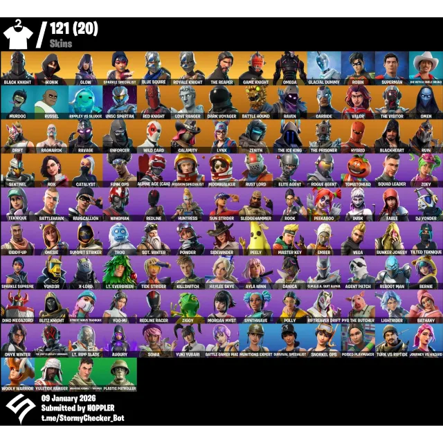 FORTNITE ACCOUNT| 121 SKINS | BLACK KNIGHT | IKONIK | GLOW | SPARKLE ...