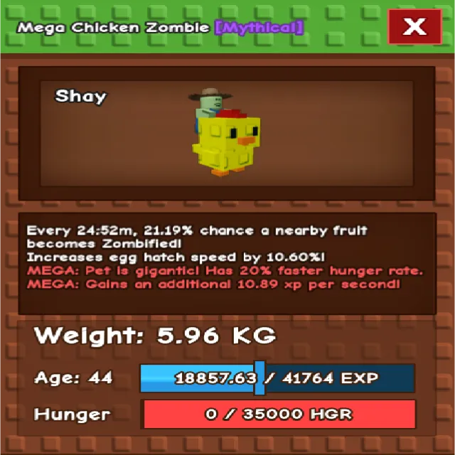 Mega Chicken Zombie - Grow a Garden Game Item - Gameflip