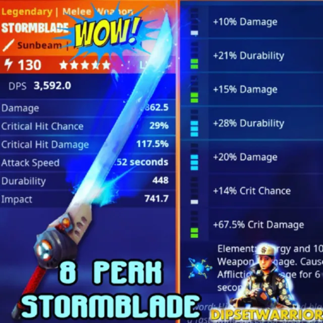 Stormblade | 🌀8 PERK STORMBLADE 🌀 - Fortnite Game Items - Gameflip