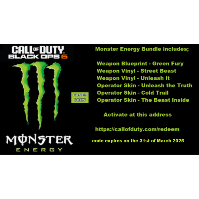 Call of Duty: Black Ops 6 - Monster Energy - Call of Duty: Black Ops 6 ...