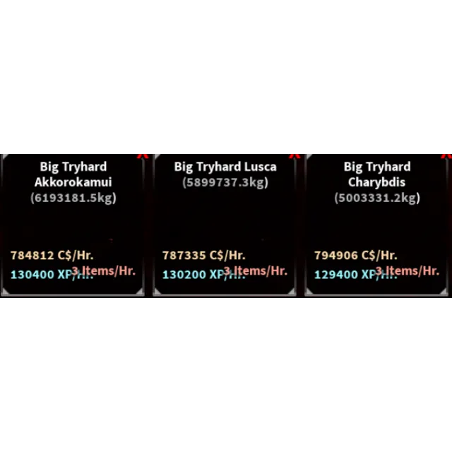 2.3m c$/h bundle for aquarium - Fisch Game Item - Gameflip